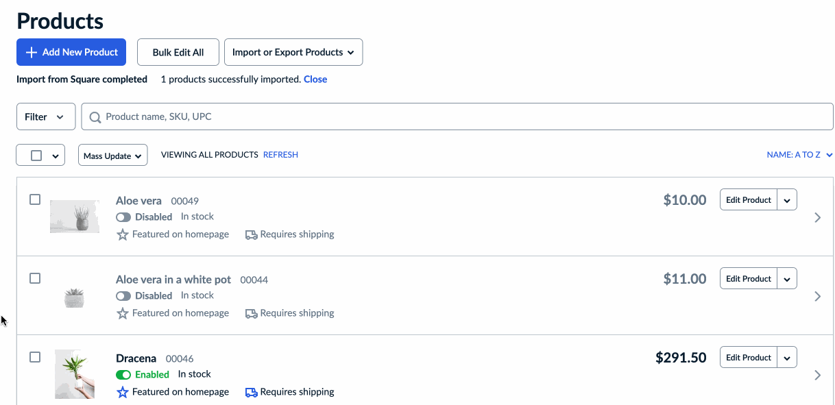 Enabling and disabling products – Ecwid Help Center Enabling and disabling products – Ecwid Help Center