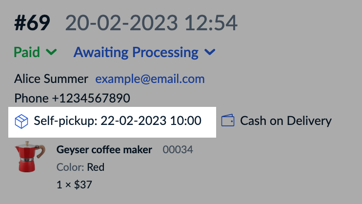 Retrait de commande – Centre d'aide