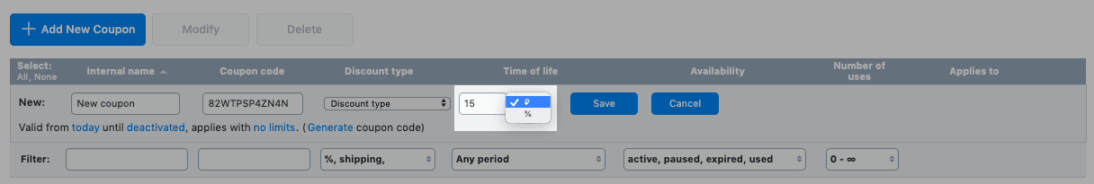 Setting up discount coupons – Ecwid Help Center