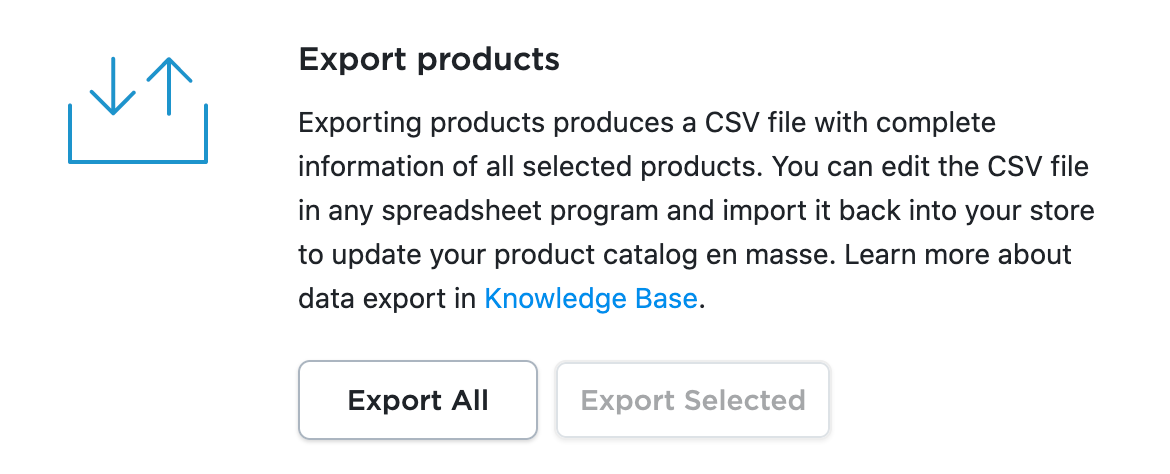 Exporting products (legacy) – Ecwid Help Center