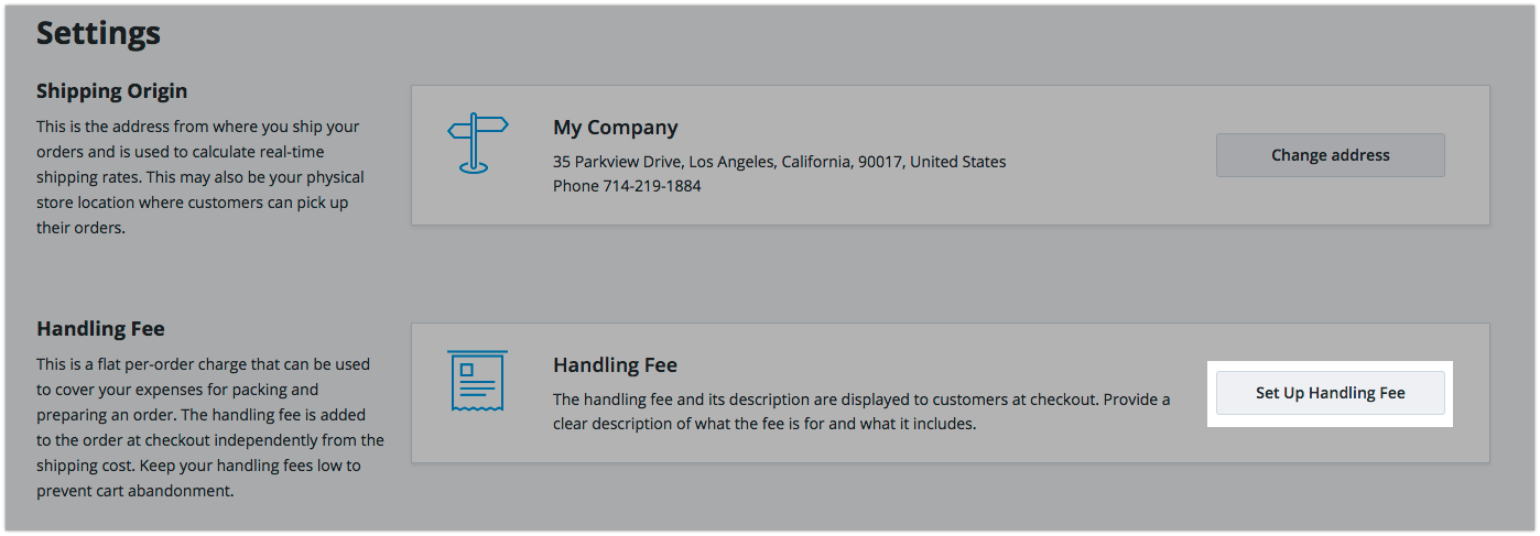 Handling fee – Ecwid Help Center