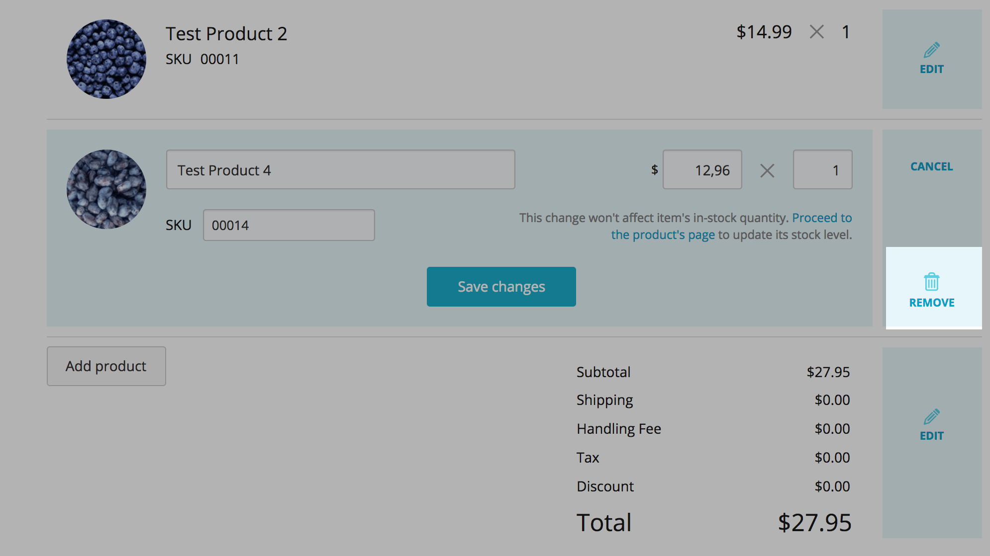 Editing orders – Ecwid Help Center
