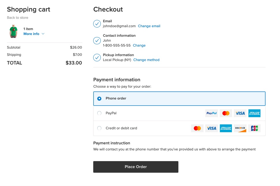 Ecwid one-page checkout overview – Ecwid Help Center