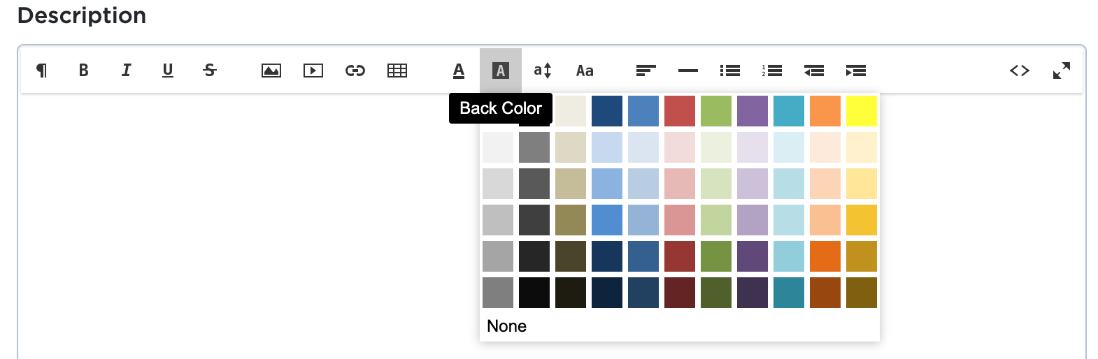 Using the built-in text editor – Ecwid Help Center