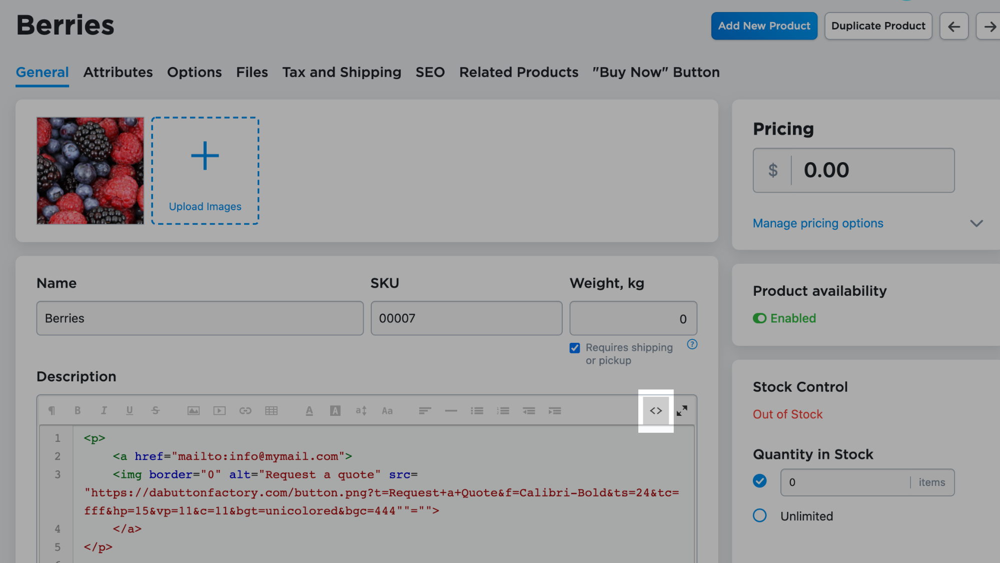 Request A Quote Vertical Button