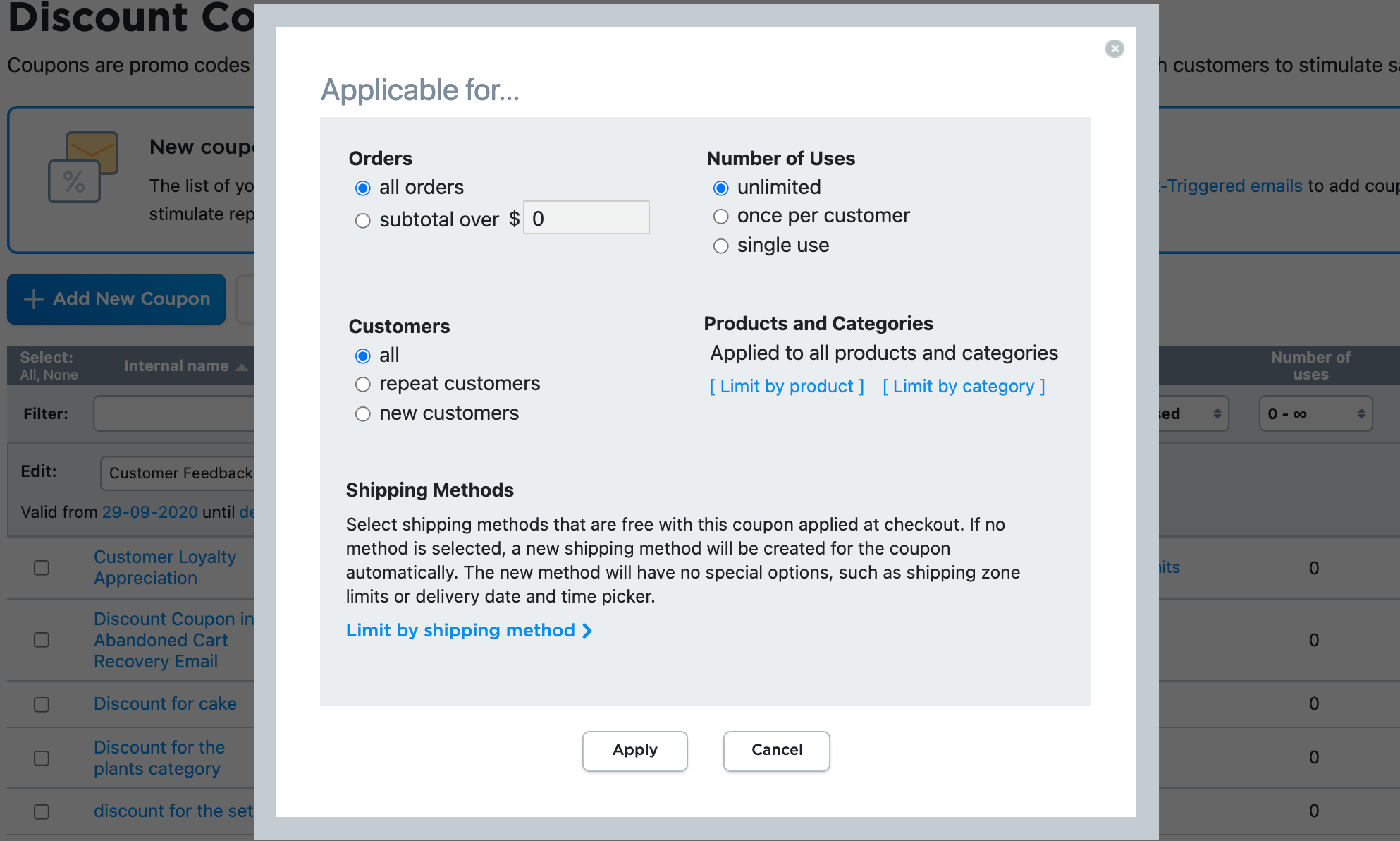 Setting up discount coupons – Ecwid Help Center