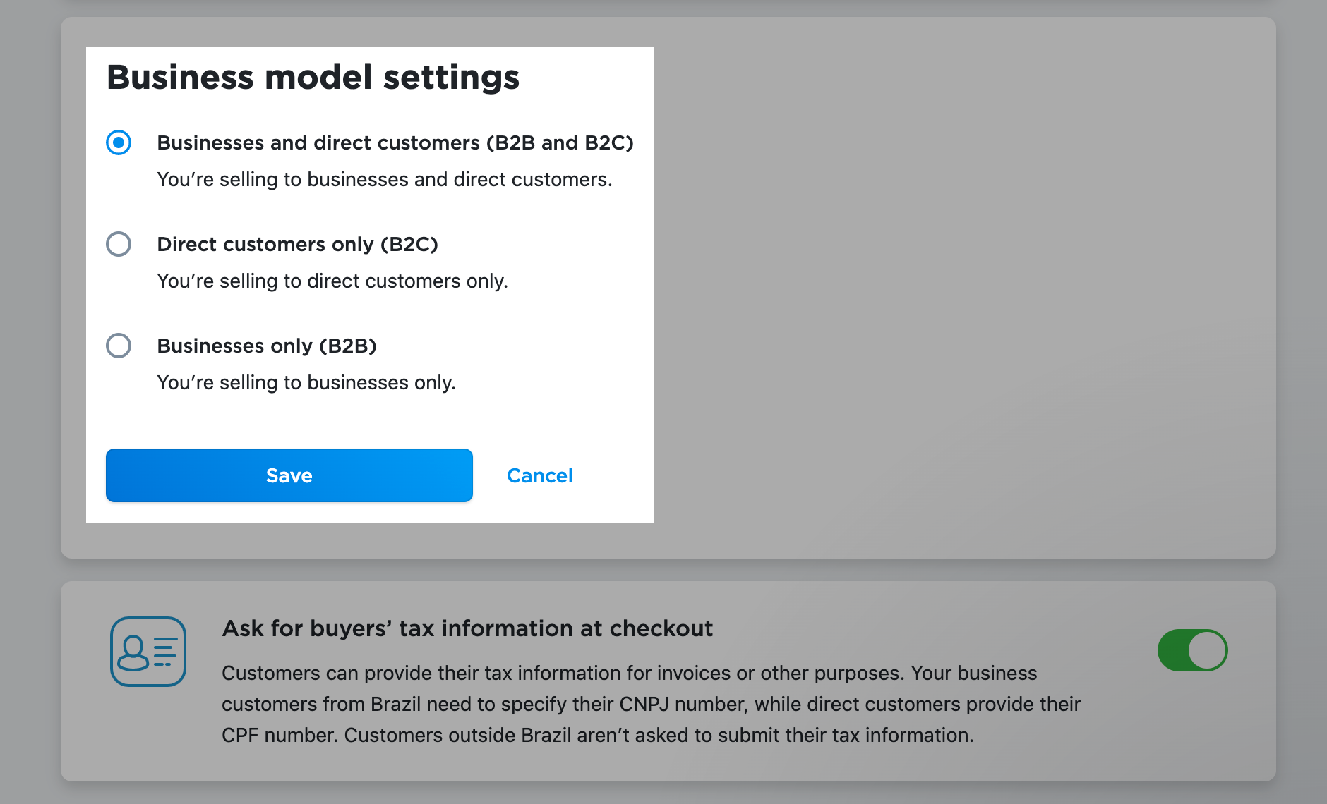 Asking For Customers CPF CNPJ Numbers Ecwid Help Center