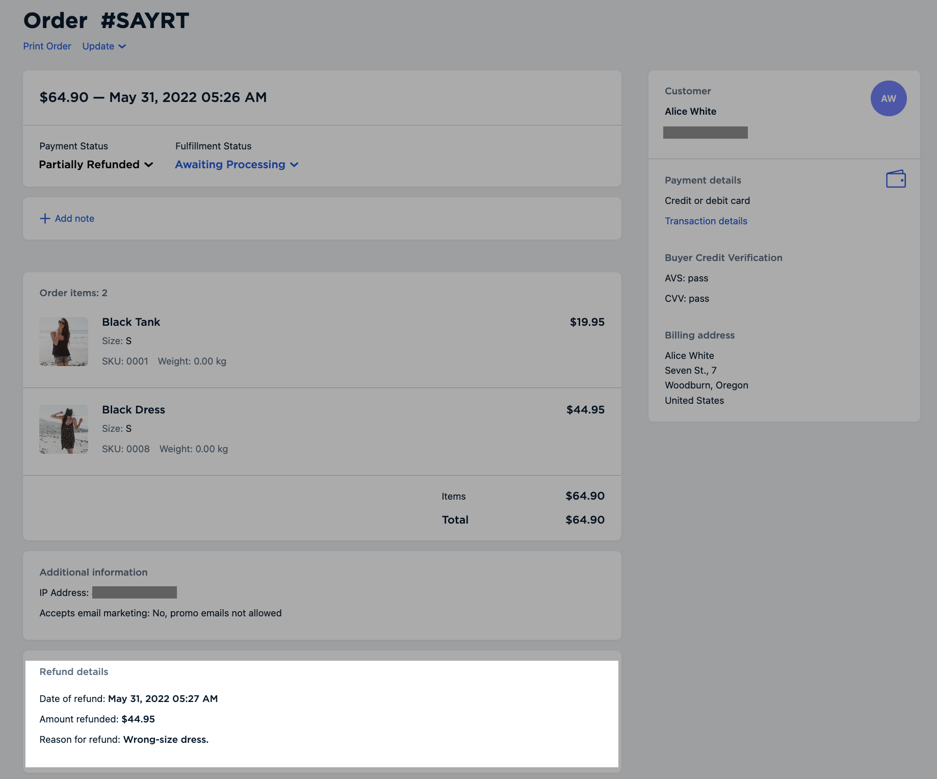 Issuing refunds with Lightspeed Payments – Ecwid Help Center