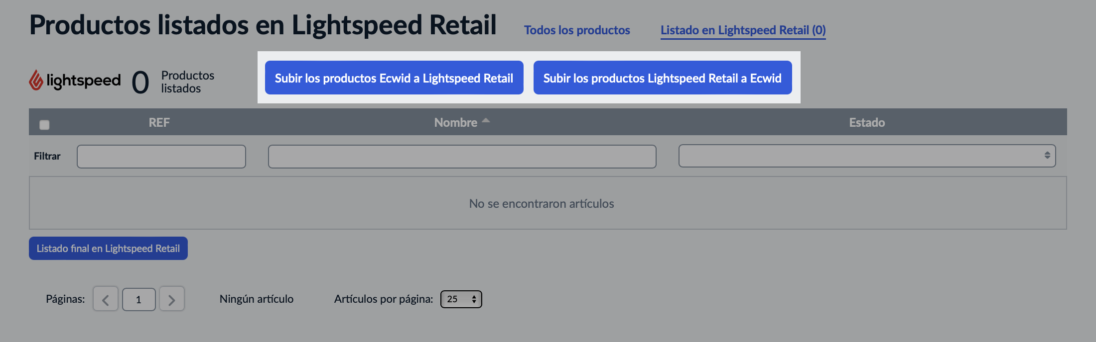 Sincronizar productos y pedidos entre Ecwid y Lightspeed Retail – Centro de ayuda